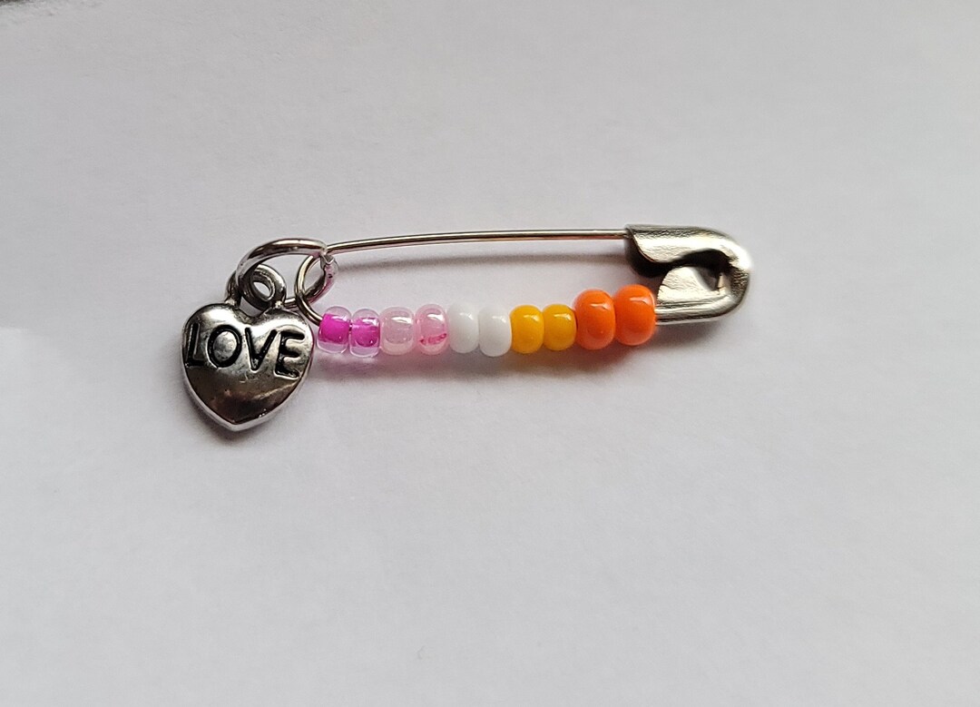 Lesbian Pride and Safe Ally - Safety Pin 5 Pin Set - Solidarity Pin ...