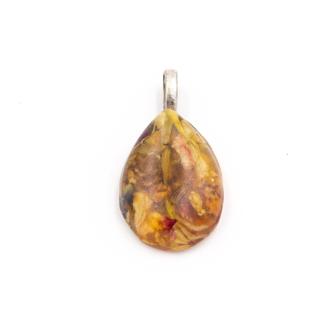 Brighid Imbolc Spring Flower Petals and Herbs Necklace in Resin Pendant ...