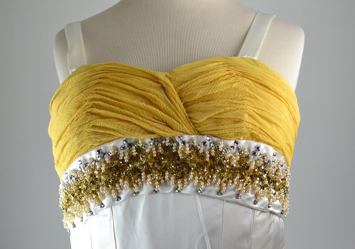 Gold Party Dress Formal Dress Prom Dress Vintage Formal Dress - Etsy