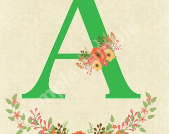 Letter A Upper Case Alphabet Template,wall Art, Learning, Printable ...