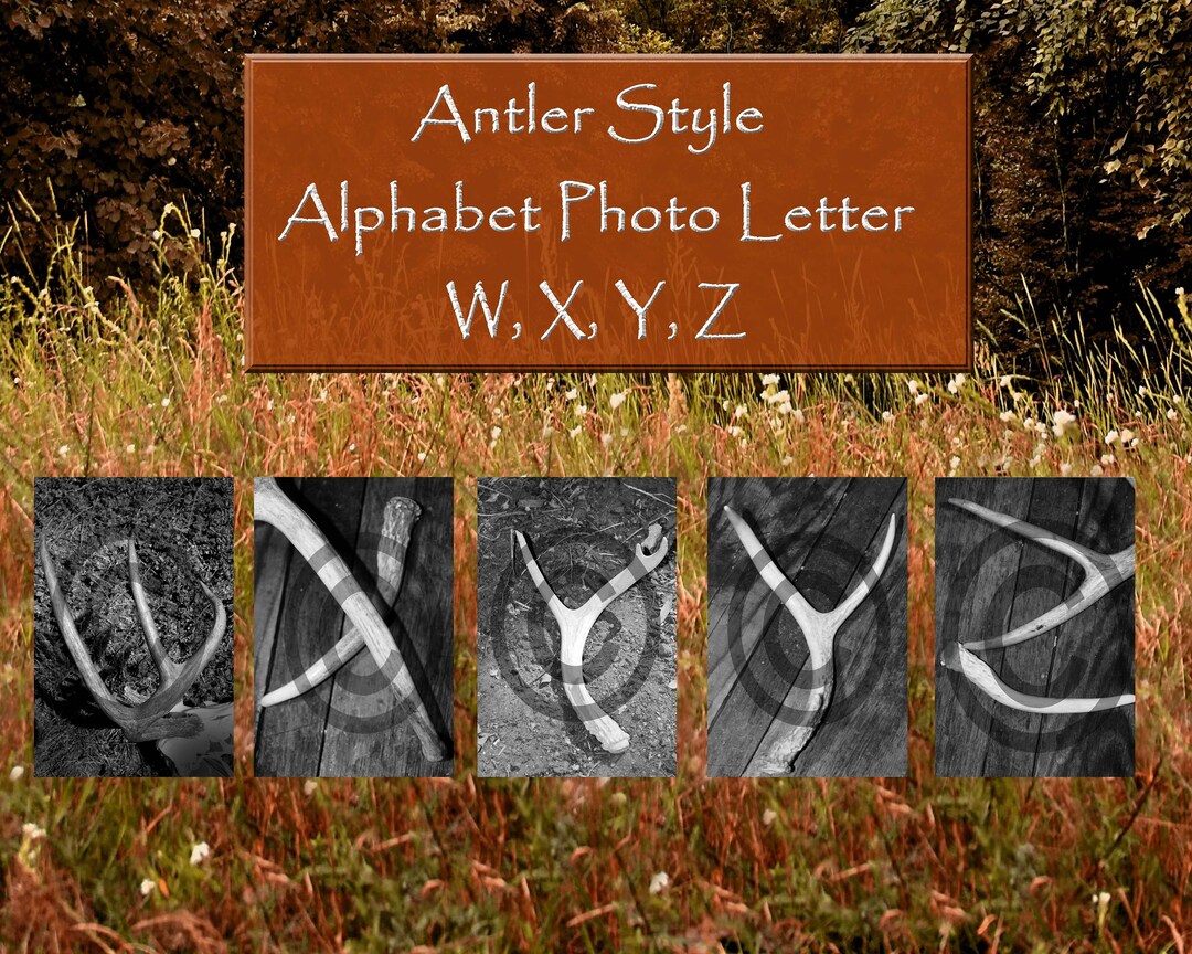 Antler Alphabet Art Letter Digital Download - Etsy