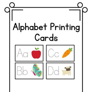 Alphabet Tracing Cards Early Literacy Kindergarten Preschool Montessori ...