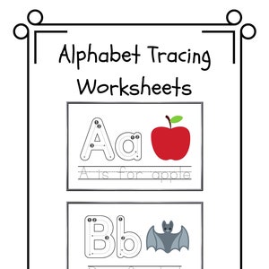 Alphabet Tracing Sentences Literacy Kindergarten Preschool Montessori ...