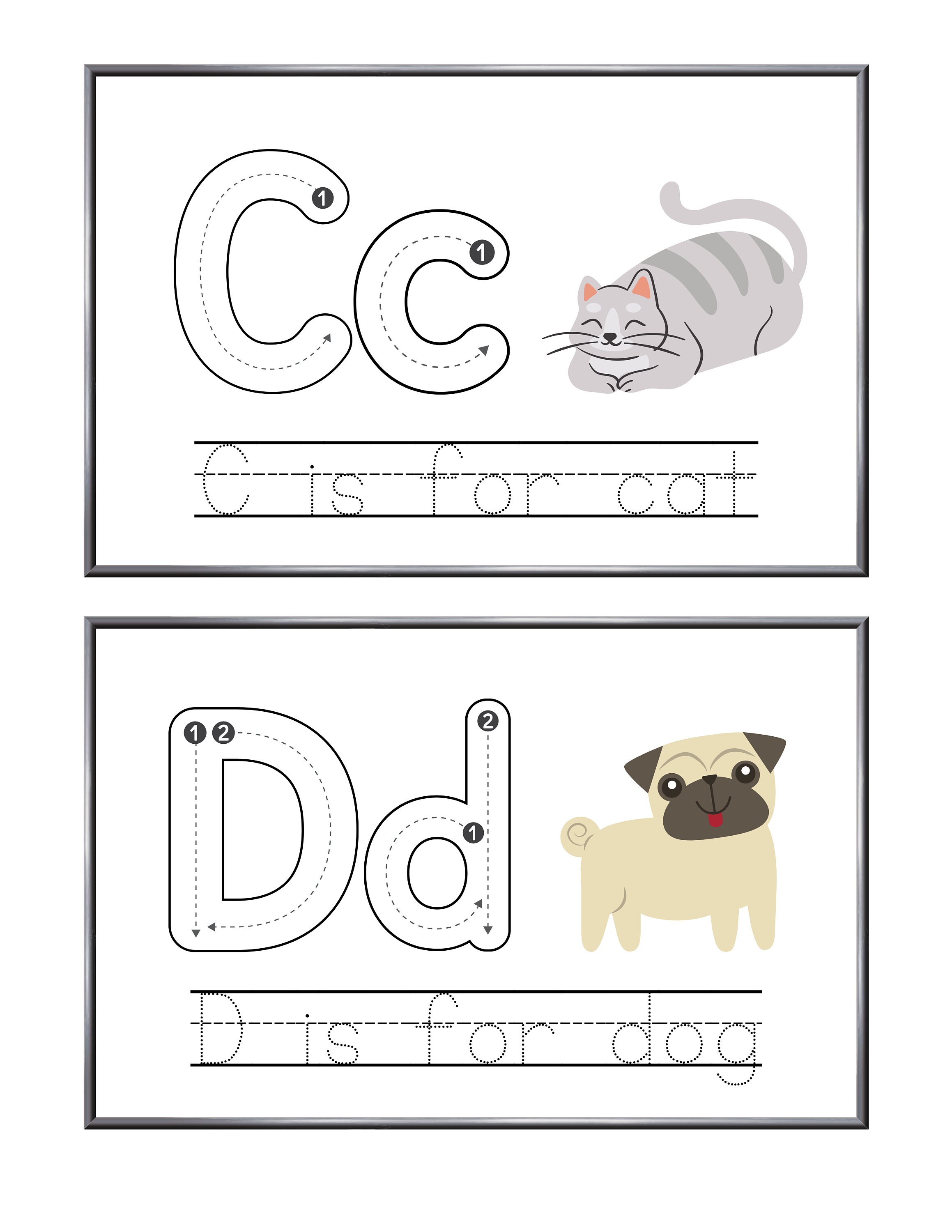 Alphabet Tracing Sentences Literacy Kindergarten Preschool Montessori ...