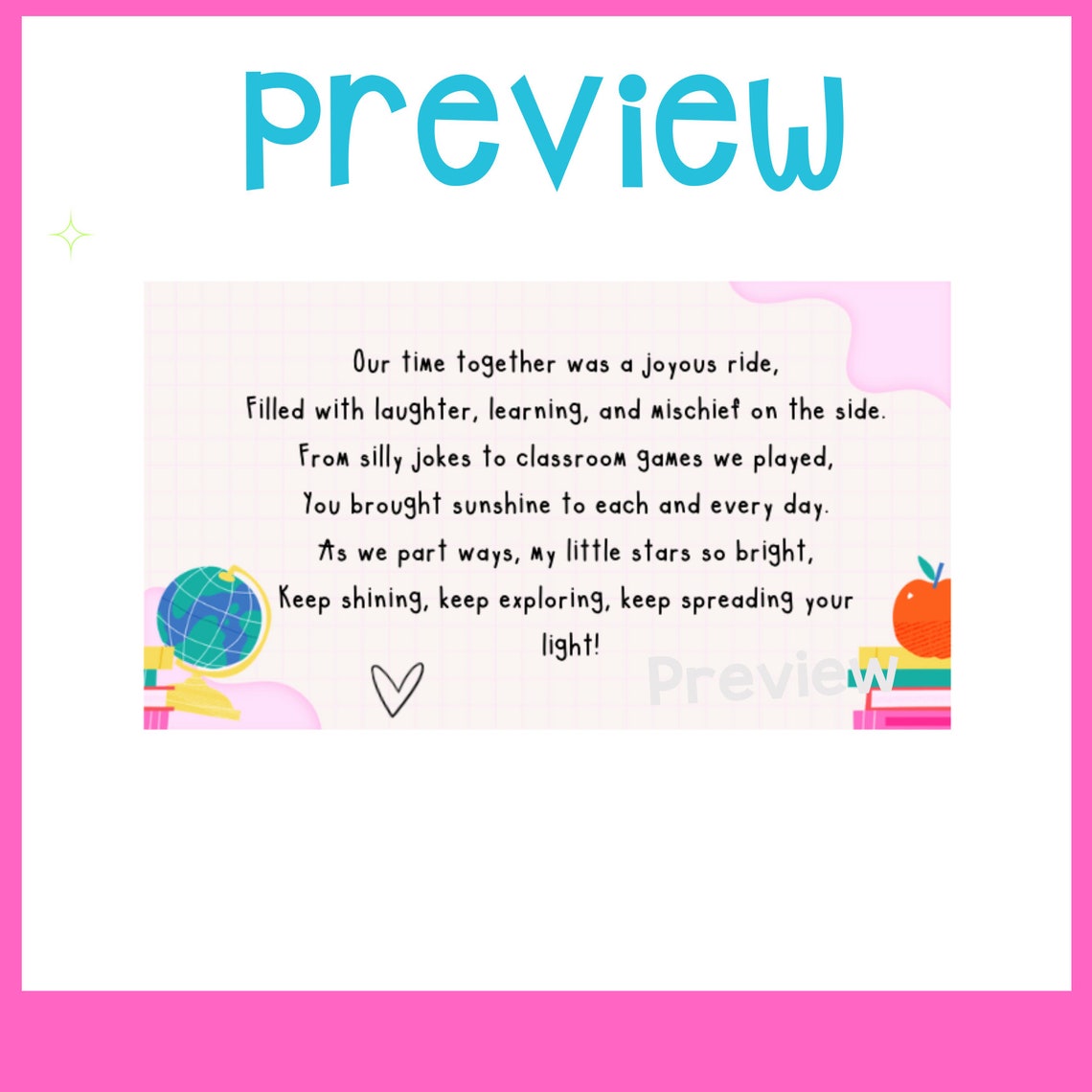 Teacher Goodbye Letter to Kids Teacher End of School Letter - Etsy Canada