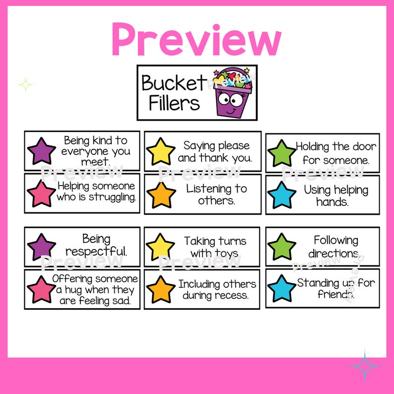 Bucket Filling Vs. Bucket Dipping Sorting Activity Kindness Classroom ...