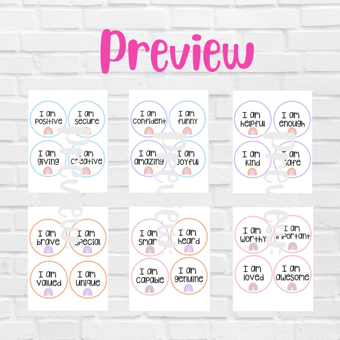 Boho Rainbow Affirmation Station Growth Mindset Boho Classroom ...