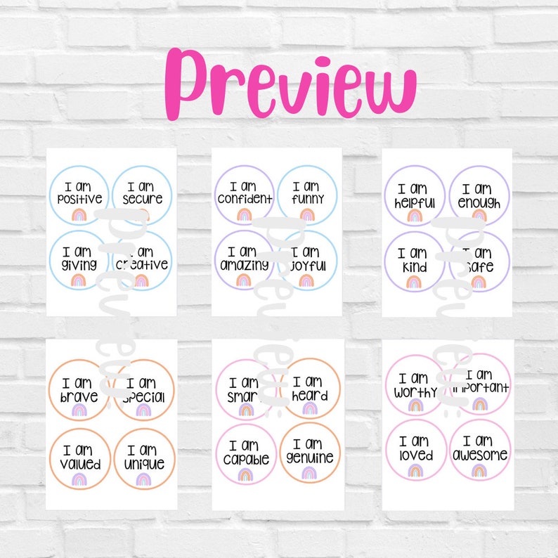 Boho Rainbow Affirmation Station Growth Mindset Boho Classroom ...