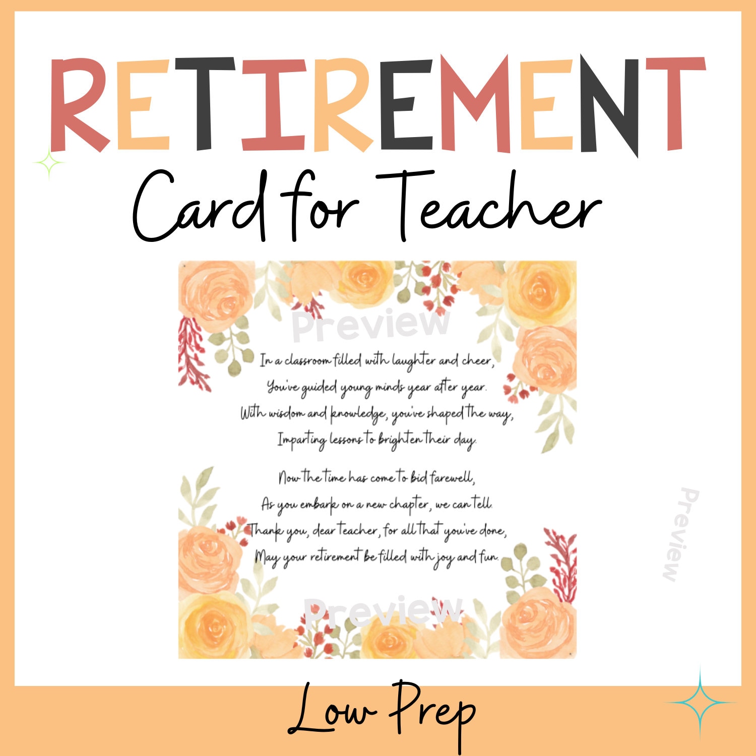 Retirement Card for Colleague Retirement Poem Retiring Teacher ...