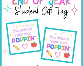 End of Year Student Gifts Classroom Gift Tags - Etsy