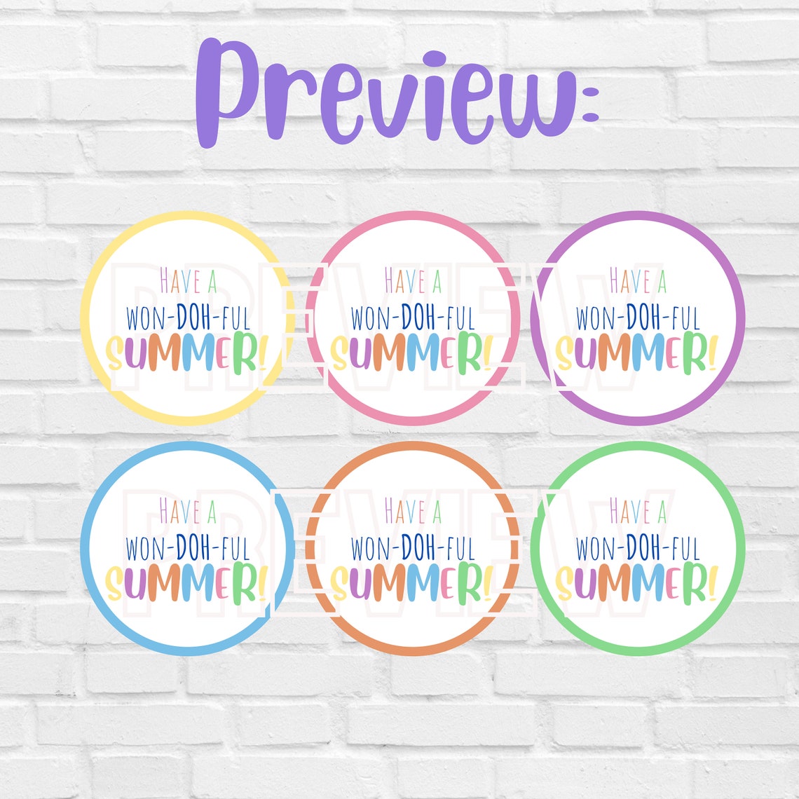 Last Day of School Play-doh Gift Tags Teacher Gift - Etsy