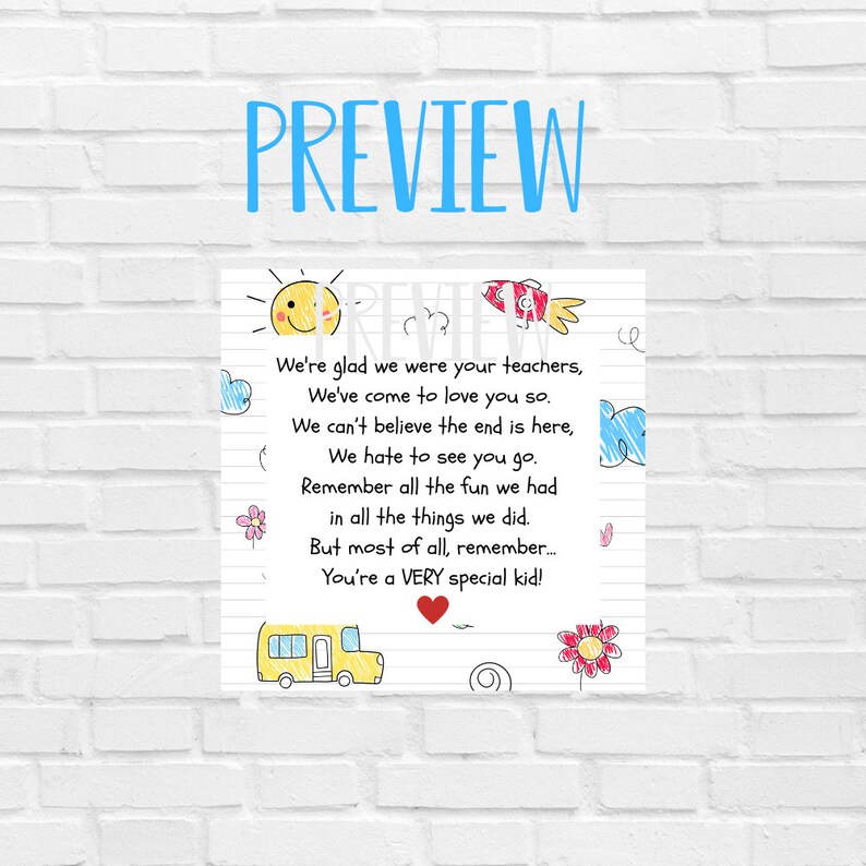 Teacher Team Goodbye Letter to Kids, Teacher End of School Letter ...