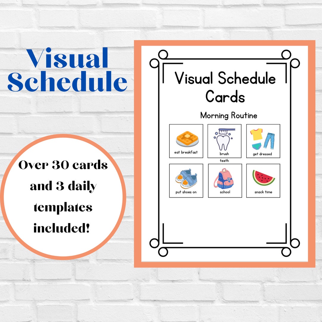 Visual Schedule Early Literacy Kindergarten Preschool Montessori ...