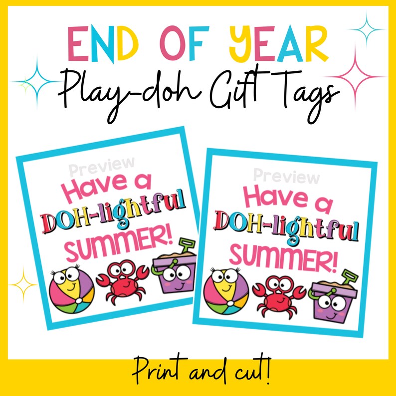 End of Year Student Gifts Made Easy With Adorable Play-doh - Etsy