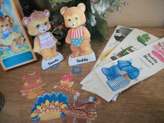 Paper Dolls Teddy Bear Toy Children Boy Girl Artist Susan | Etsy