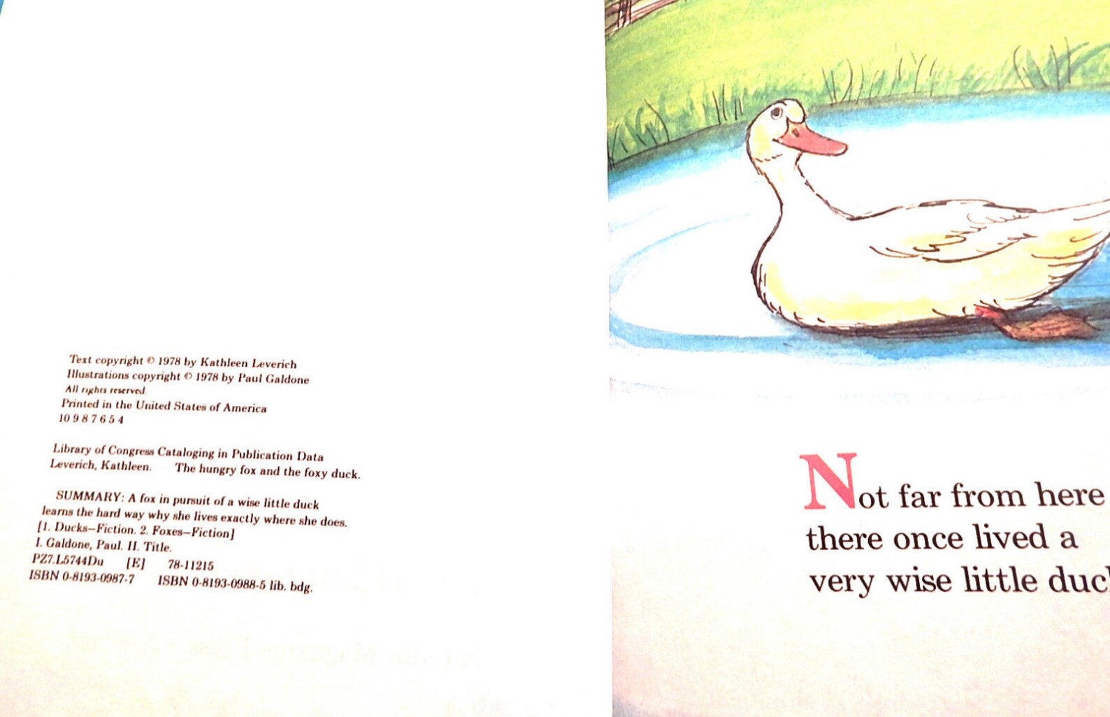 The Hungry Fox and the Foxy Duck Picture Book Animal Story for | Etsy