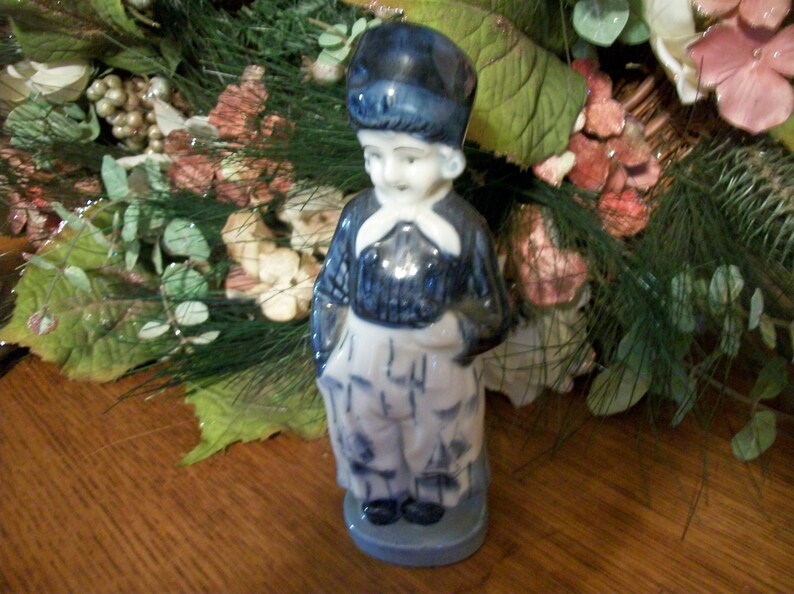 Delft Figurine Dutch Man Blue and White Ceramic Vintage 1960s ...