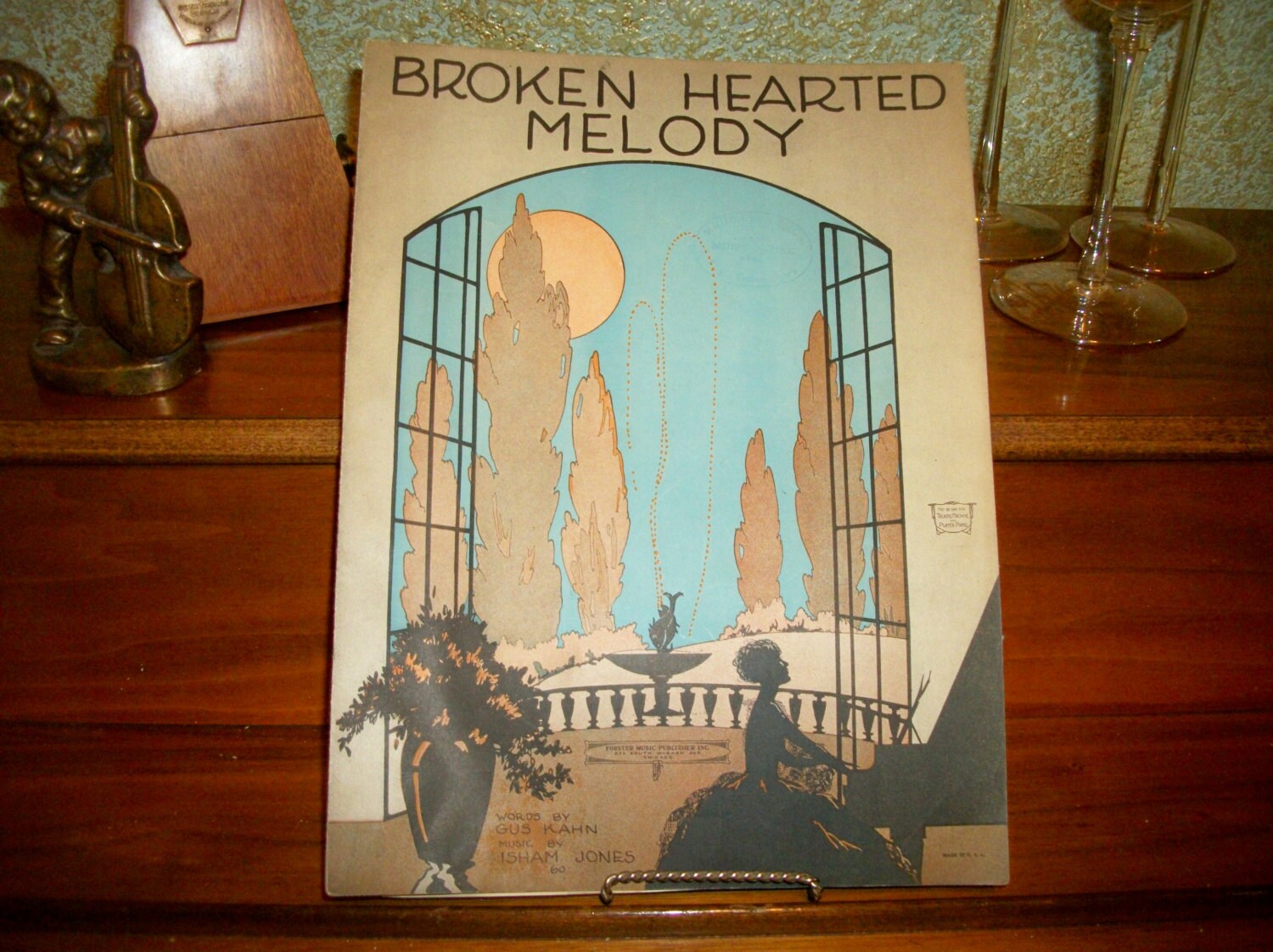 Broken Hearted Melody Antique Sheet Music Vocal Piano Love | Etsy India