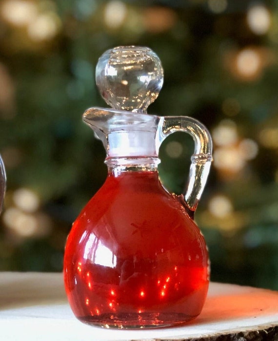 Clear Blown Glass Cruet Sauce or Syrup Serving Dish Vinegar | Etsy