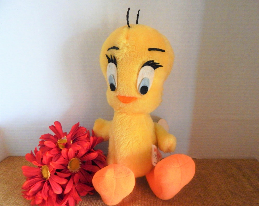 Tweety Bird Stuffed Plush Animal 14 Yellow Looney Tunes Cartoon Toy Vintage 1971 Mighty Star Collectiblewarner Brothers Etsy UK