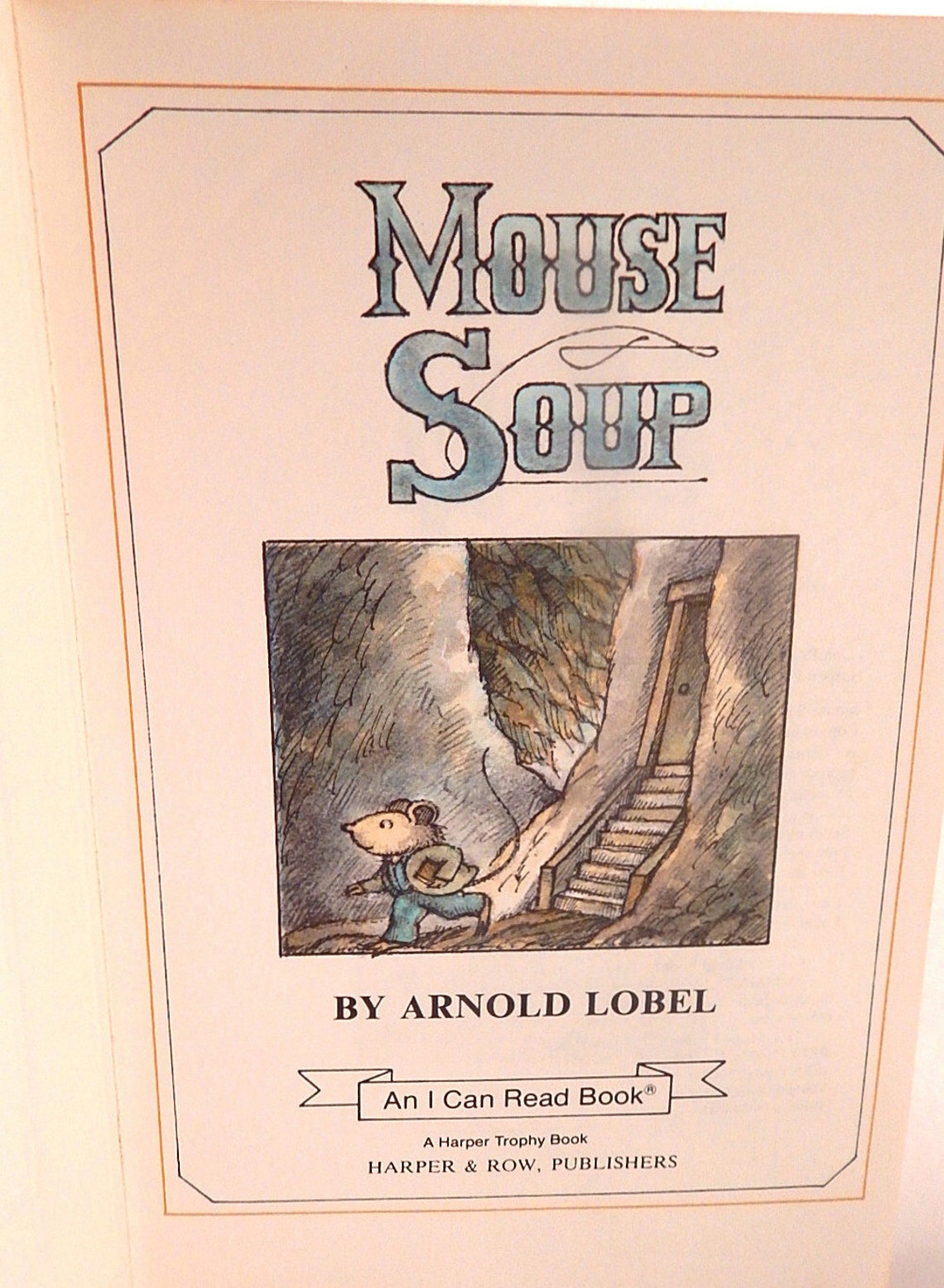 Mouse Soup Children's Picture Book by Arnold Lobel An I | Etsy