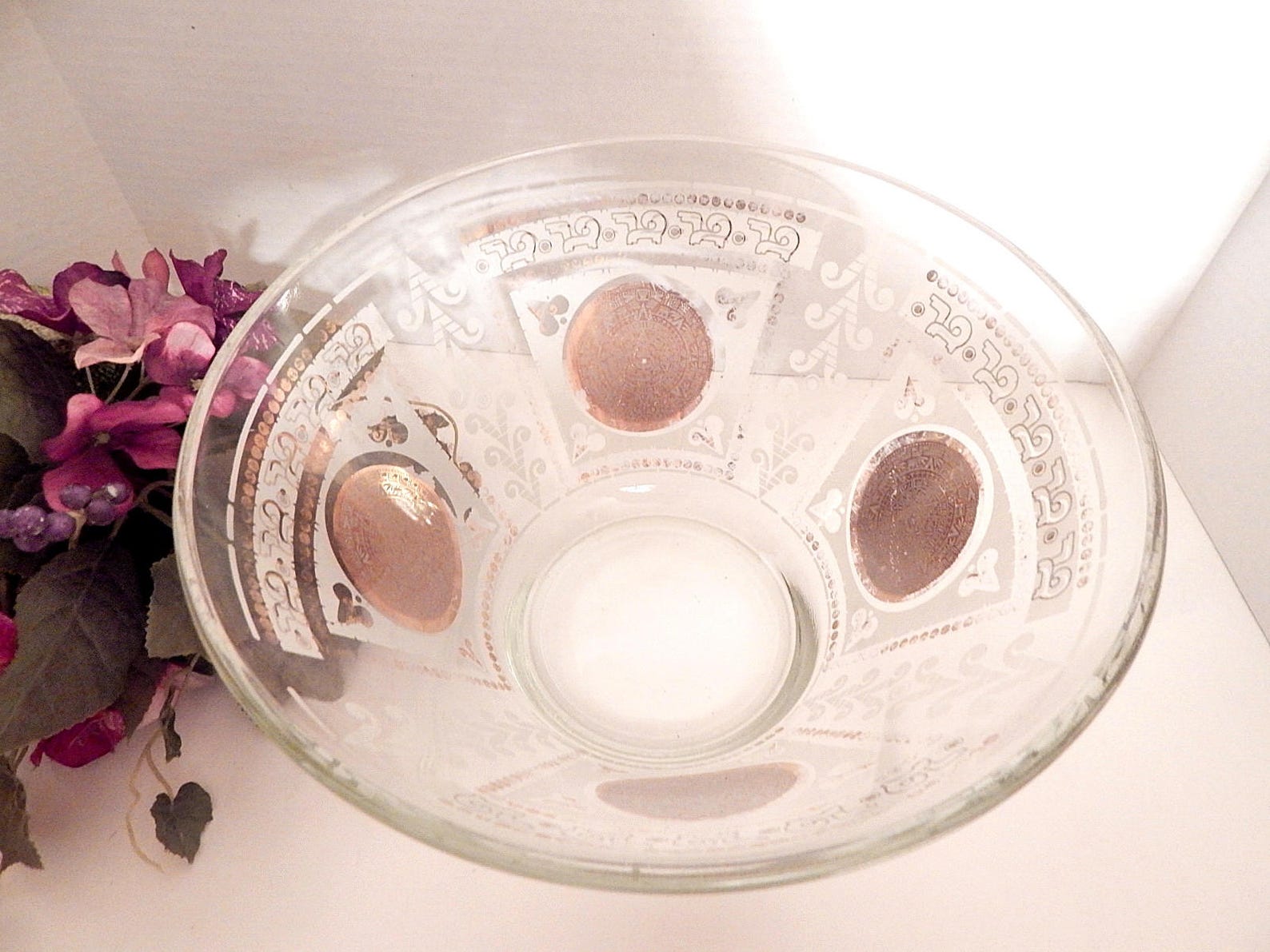 Punch Egg Nog Grog Bowl Snack or Salad Glass Serving Dish 1950's ...