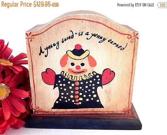 Coin Bank Childrens Piggy Bank Antique 1930s Hand Crafted Hand | Etsy