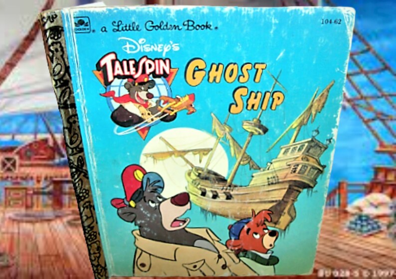Disney Talespin Ghost Ship Children's Story Book Pirate Sunken Boat ...