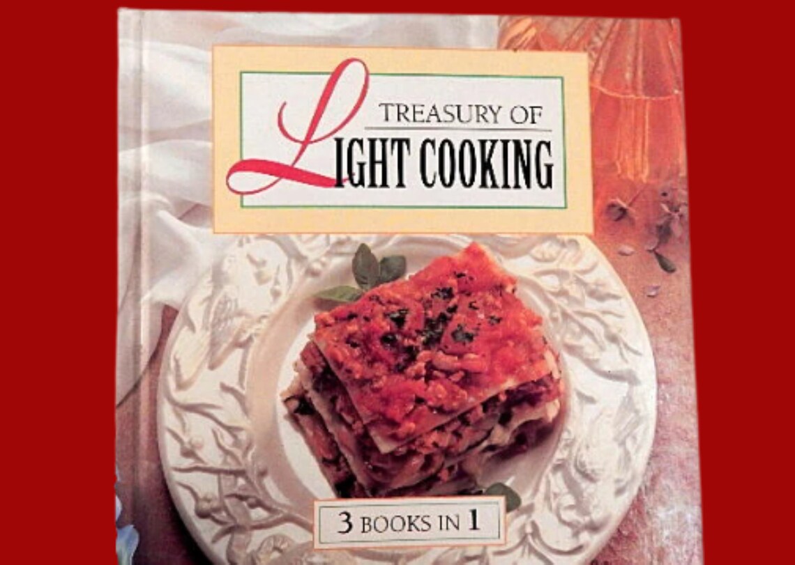 Treasury of Light Cooking 3 Books in 1 Cookbook Vintage 1994 - Etsy