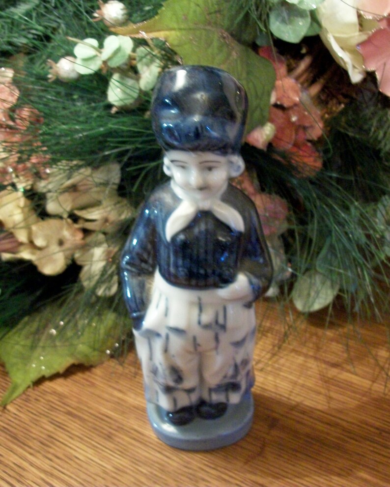 Delft Figurine Dutch Man Blue and White Ceramic Vintage 1960s ...