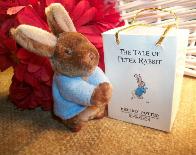 Beatrix Potter, Peter Rabbit, Stuffed Animal, Clip on Plush, Gift Bag ...