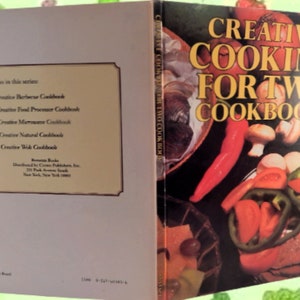 Creative Cooking for Two Cookbook Vintage 1985 Hardcover Color ...