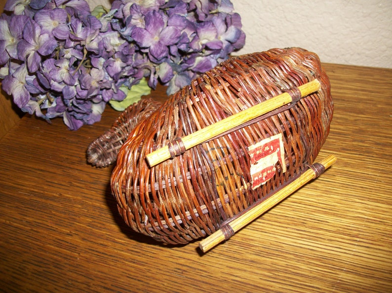 Wicker Duck Basket Brown Rattan Planter Trinket Storage | Etsy
