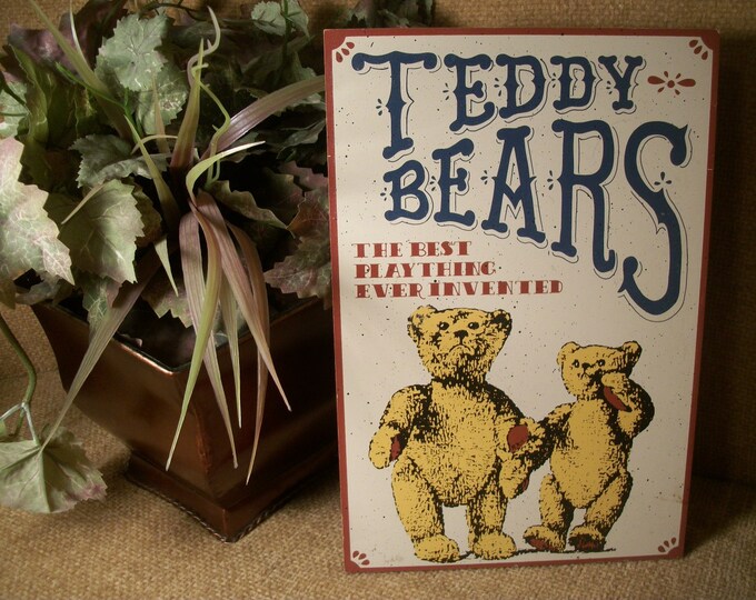 TEDDY BEARS the Best Plaything Ever Invented Antique Style Advertising ...