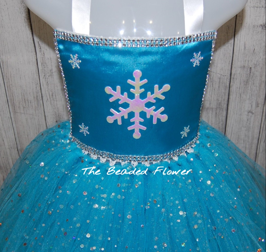 Blue Princess Frozen Inspired Snowflake Tutu Dress Halloween - Etsy