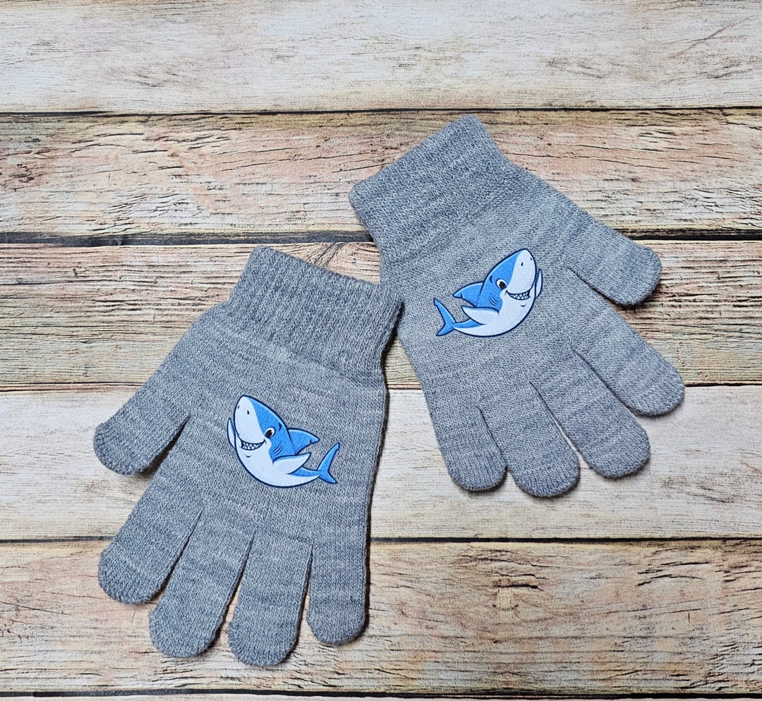 Shark Gloves Child Gloves Ready to Ship Christmas Gift Birthday Gift ...