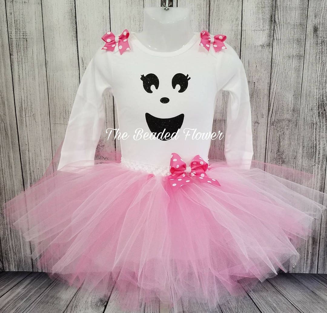 Cute Ghost Halloween Tutu Skirt and Shirt Long Sleeve Bodysuit Newborn ...