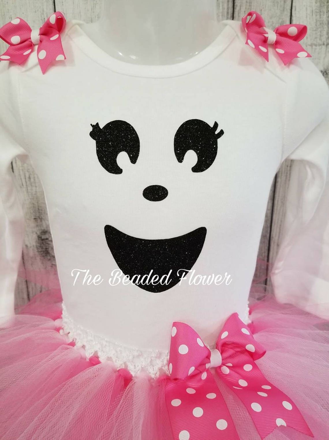 Cute Ghost Halloween Tutu Skirt and Shirt Long Sleeve Bodysuit Newborn ...