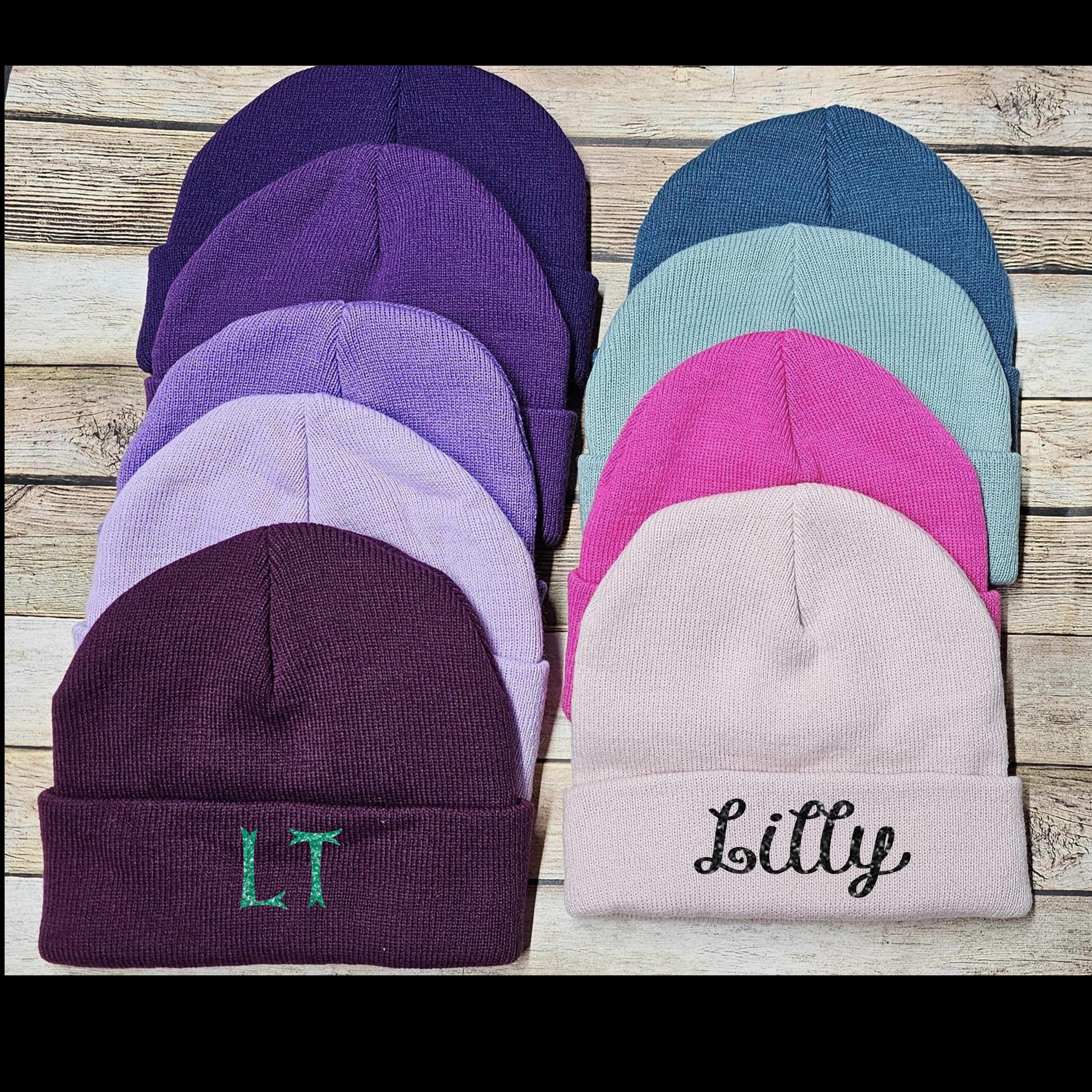Child Hat Girls Winter Hats Monogram Personalized Gifts Kids Winter Hat ...