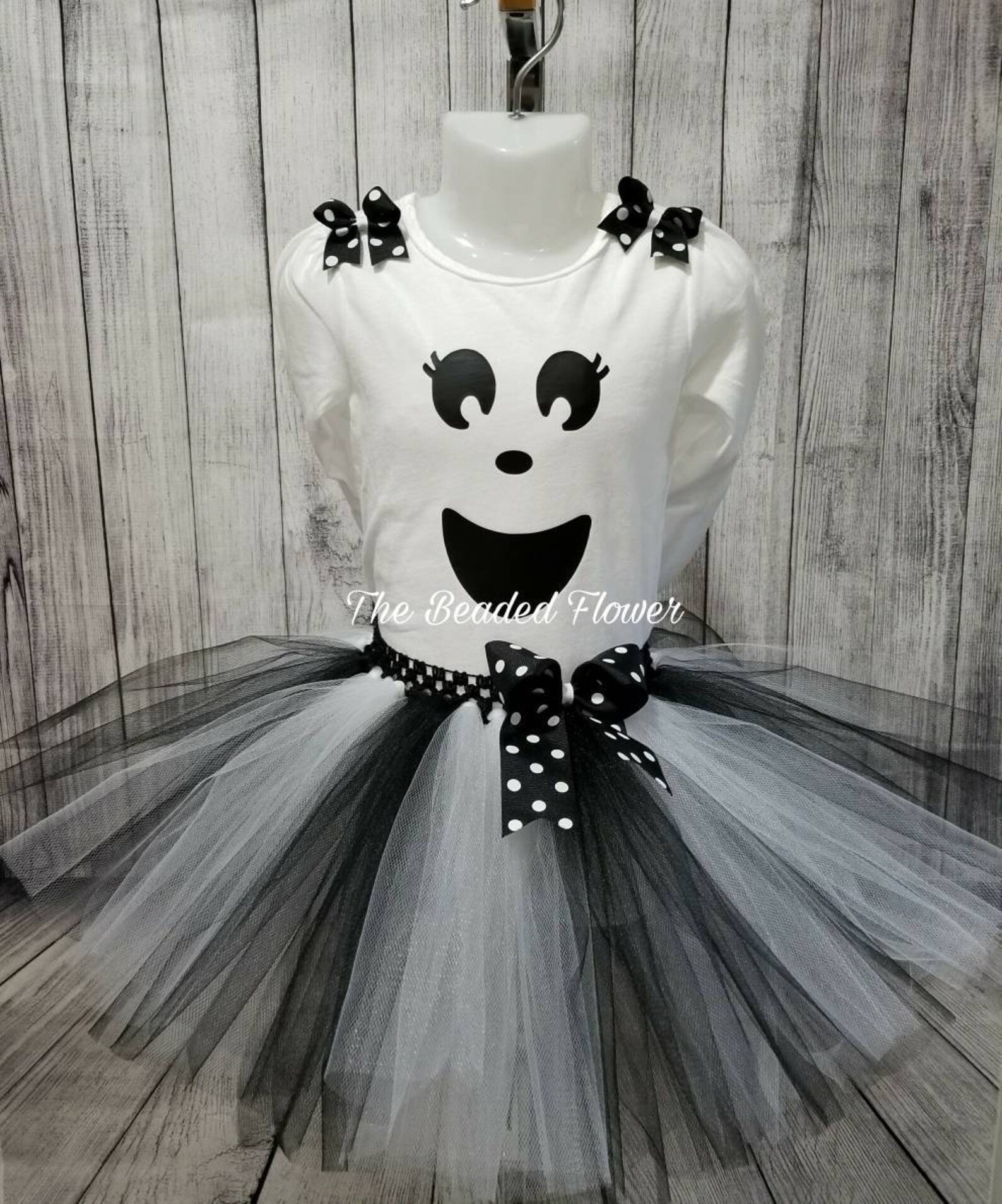 Cute Ghost Halloween Tutu Skirt and Shirt Long Sleeve Bodysuit - Etsy