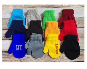 Toddler Mitten Monogram Personalized Gloves Winter Gloves | Etsy