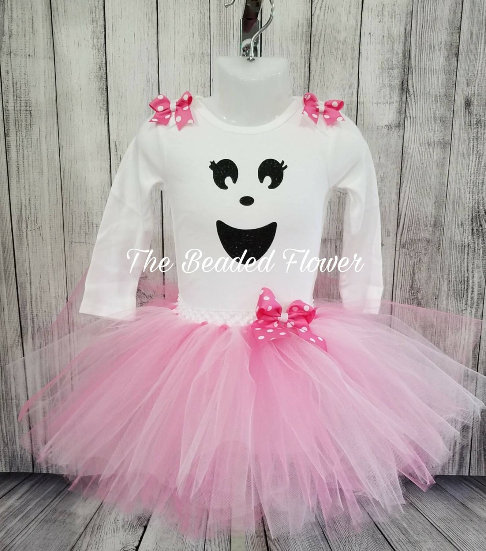 Cute Ghost Halloween Tutu Skirt and Shirt Long Sleeve Bodysuit Newborn ...