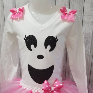 Cute Ghost Halloween Tutu Skirt and Shirt Long Sleeve Bodysuit Newborn ...