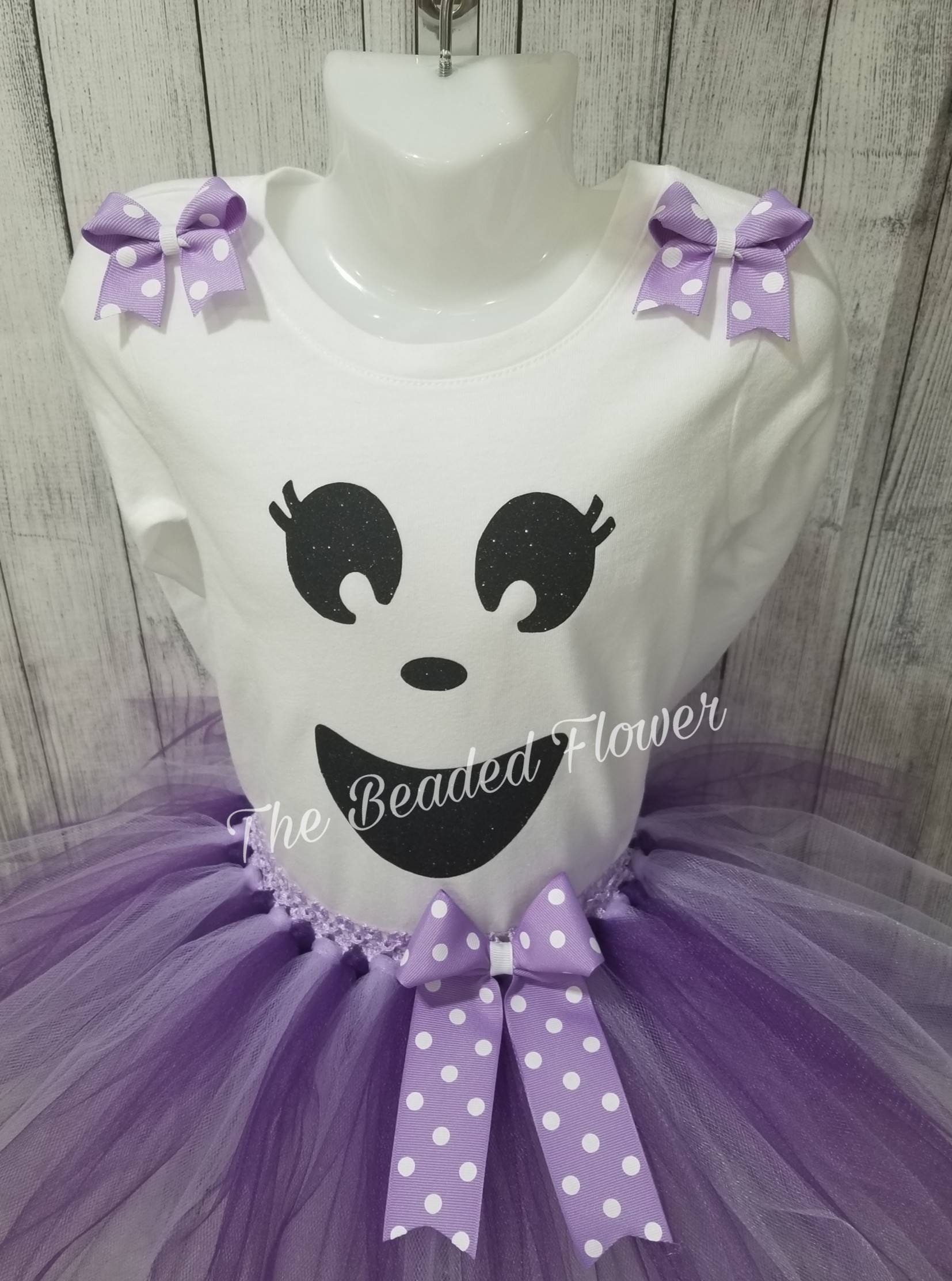 Cute Ghost Halloween Tutu Skirt and Shirt Long Sleeve Bodysuit Newborn ...