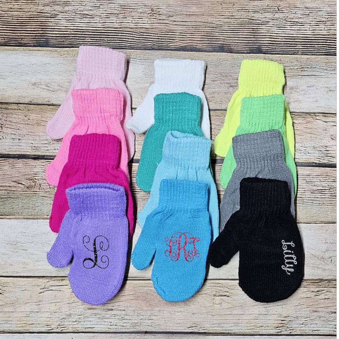 Toddler Baby Mitten Monogram Personalized Gloves Winter Gloves Choose ...