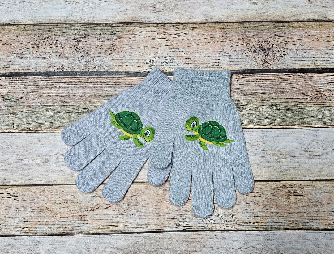 Turtle Gloves Child Gloves Ready to Ship Christmas Gift Birthday Gift ...