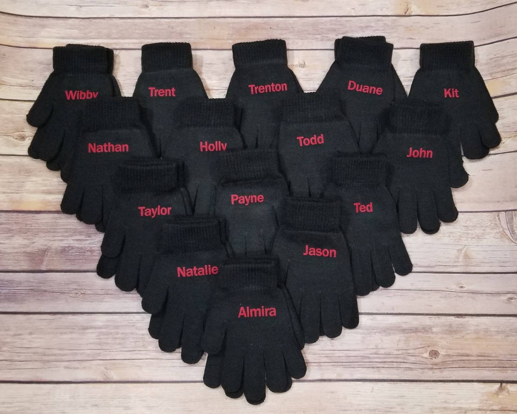 Child gloves bulk order monogram gloves black multi color | Etsy