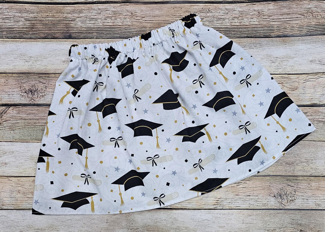 Graduation Fabric Skirt for Girls Prek Kindergarden Grad Outfit Toddler ...