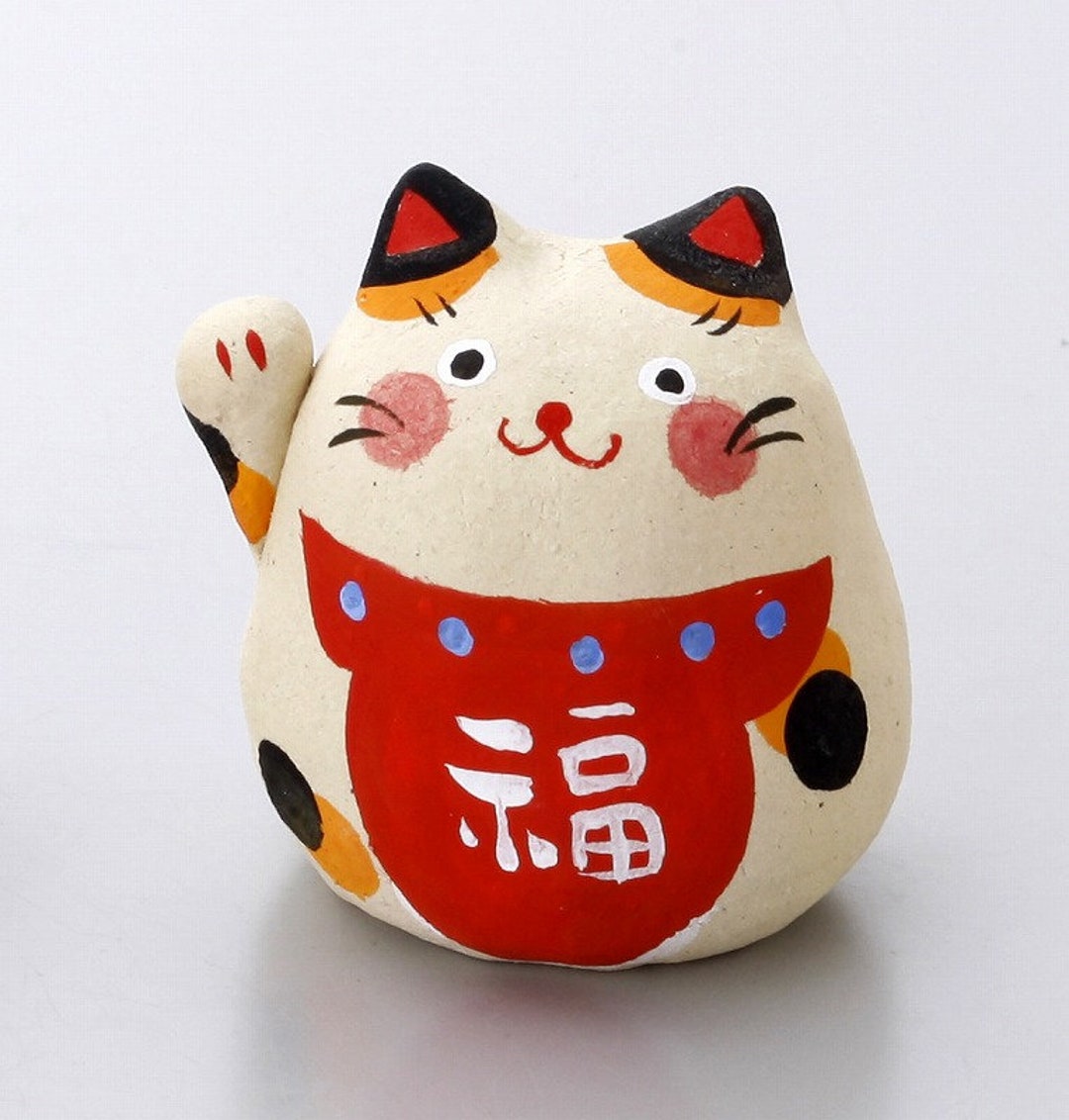 From Japan Beckoning Waving Lucky Cat for Good Luck Maneki - Etsy