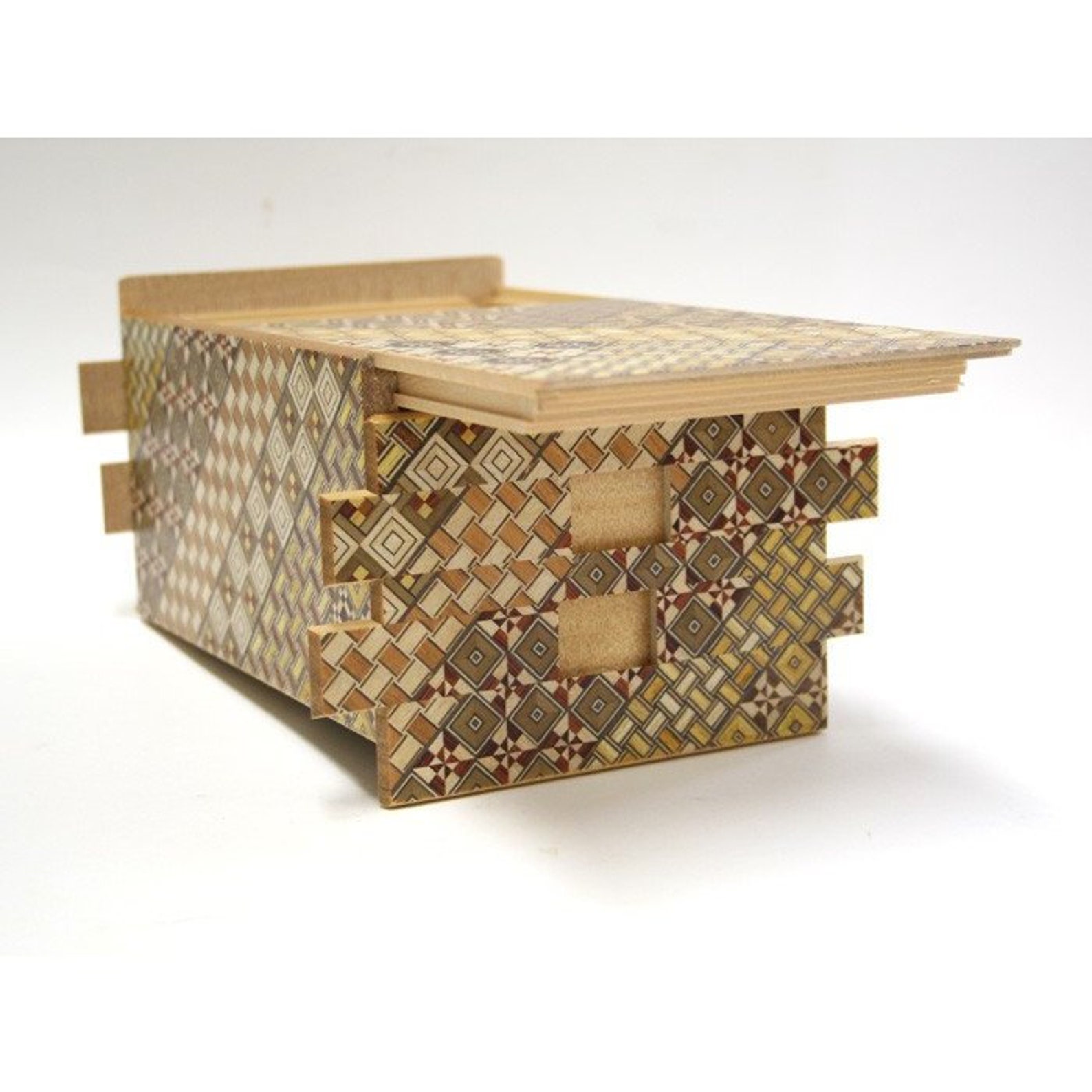 From Japan Yosegi Craft Japanese Wooden Puzzle Box 54steps | Etsy